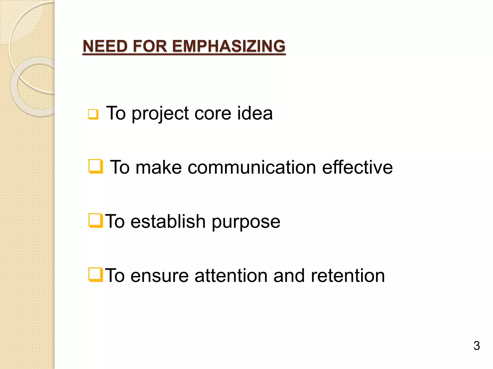 Techniques of Emphasizing in written communication | PPTX