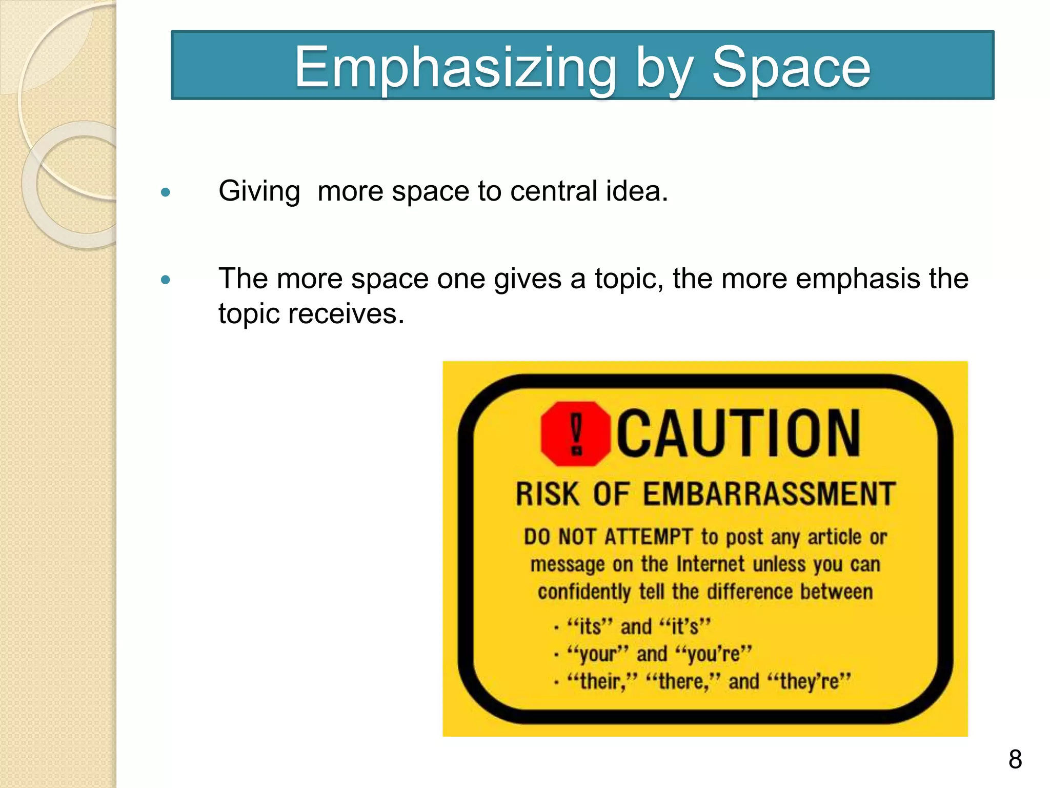 Techniques of Emphasizing in written communication | PPTX