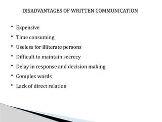 ONE FORM OF COMMUNICATION: WRITTEN COMMUNICATION.pptx