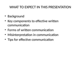 WRITTEN COMMUNICATION AN OVERVIEW 2.pptx