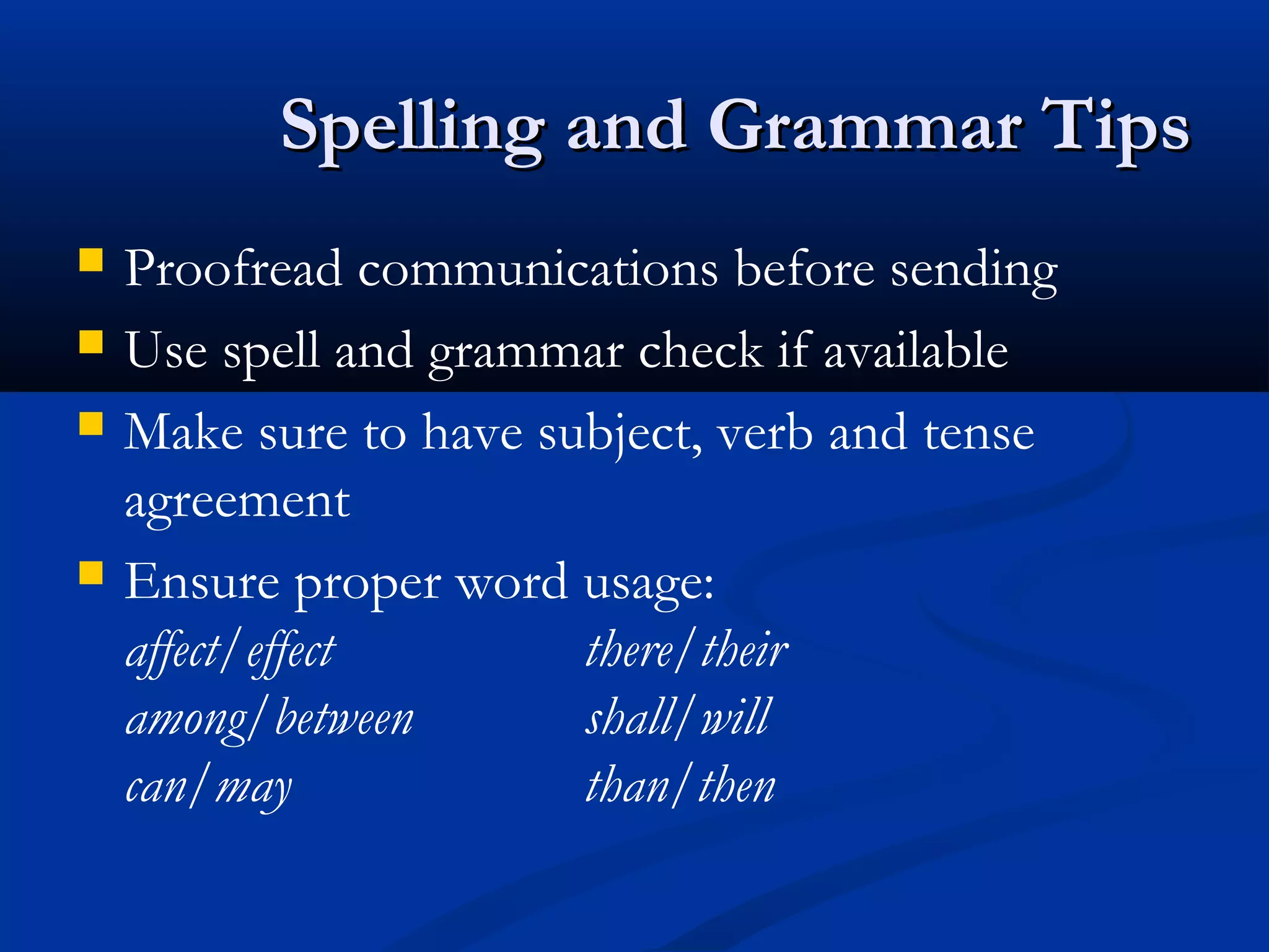 Written communication in business management | PPT