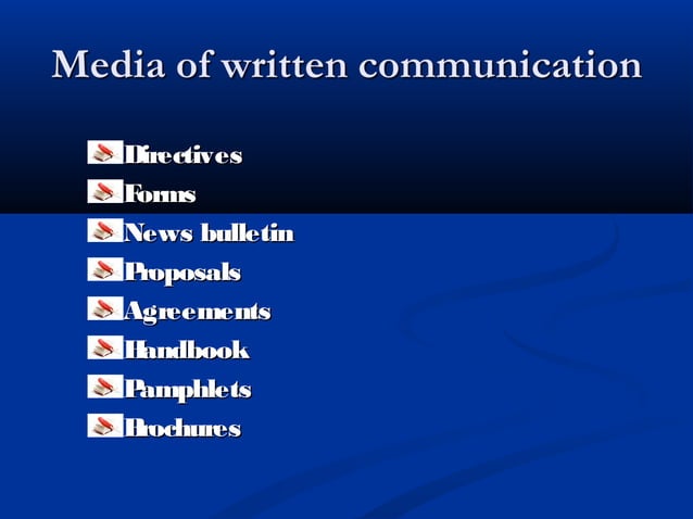 Written communication in business management | PPT