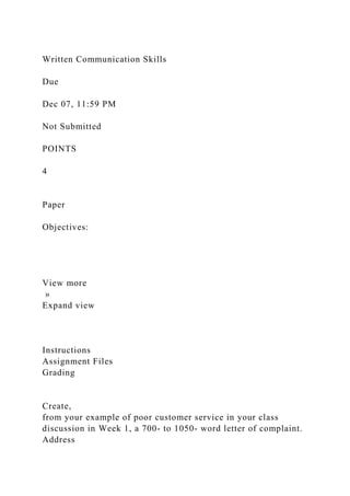 Written Communication SkillsDueDec 07, 1159 PMNot Submi.docx