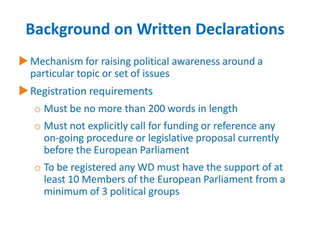 Written Declaration presentation | PPT