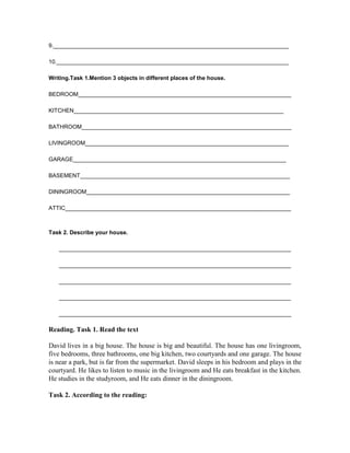 Written exam level 1 Teacher idson solis | DOCX | Interior Decorating ...