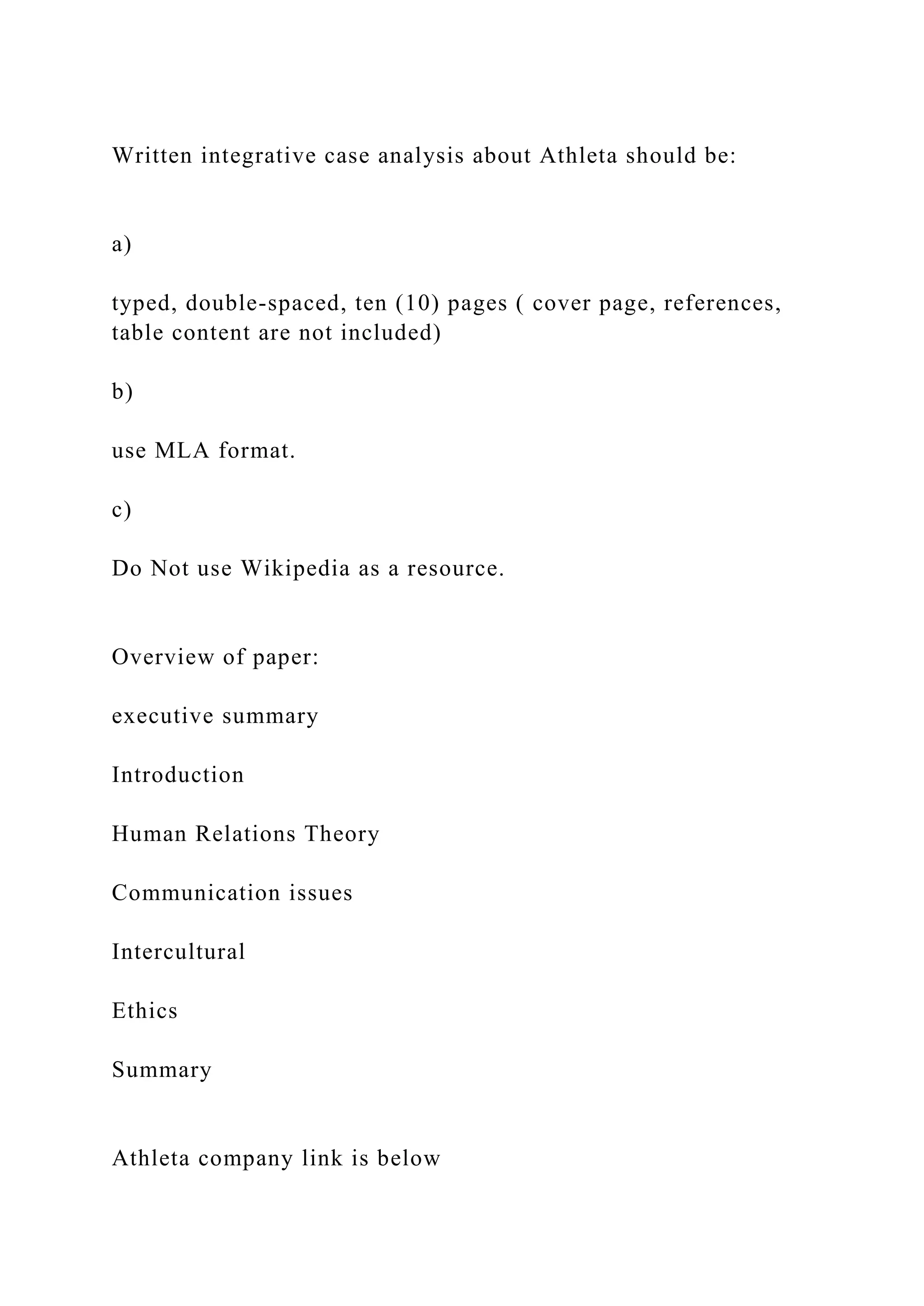 Written integrative case analysis about Athleta should bea).docx
