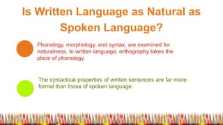 Written language - Discourse Analysis | PPTX