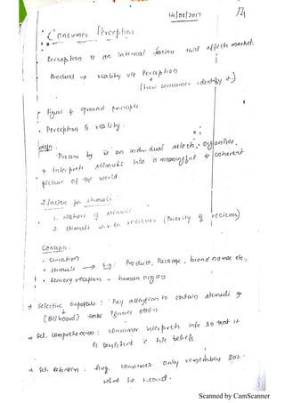 Consumer Behavior Written notes | PDF