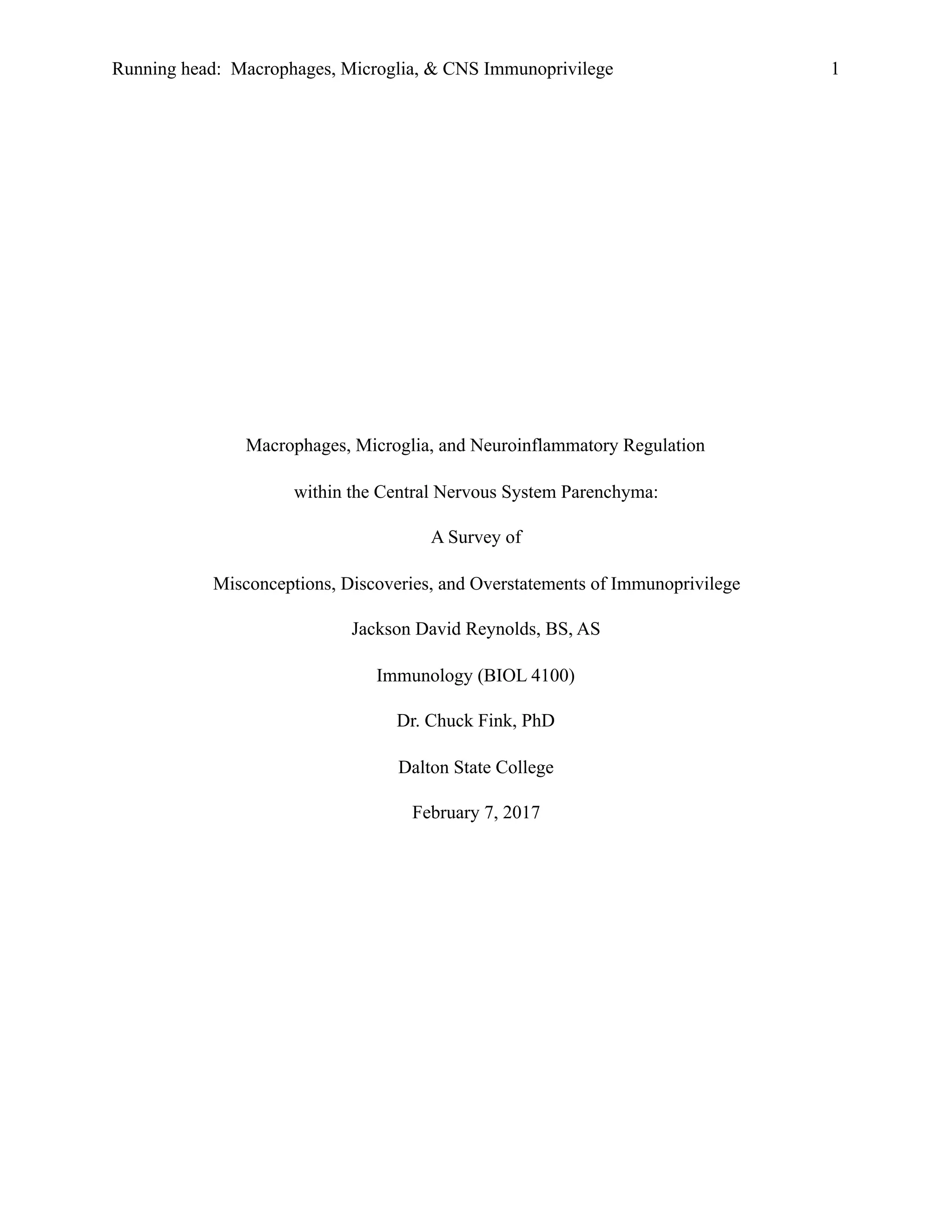 Macrophages, Microglia, and Neuroinflammatory Regulation within the ...