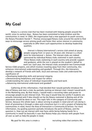 Interact Club: Written Report | PAGES