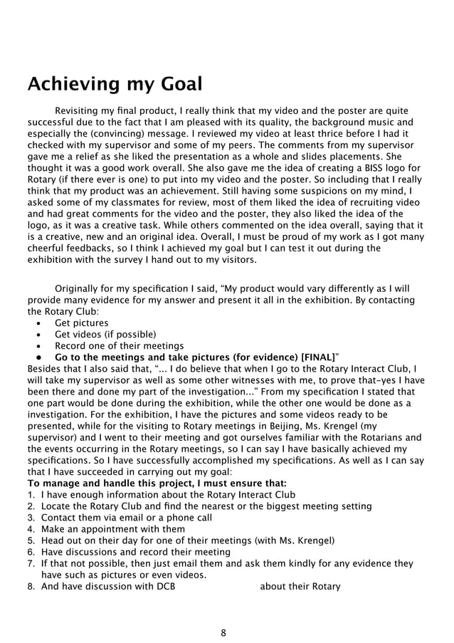 Interact Club: Rotary Written Report | PDF