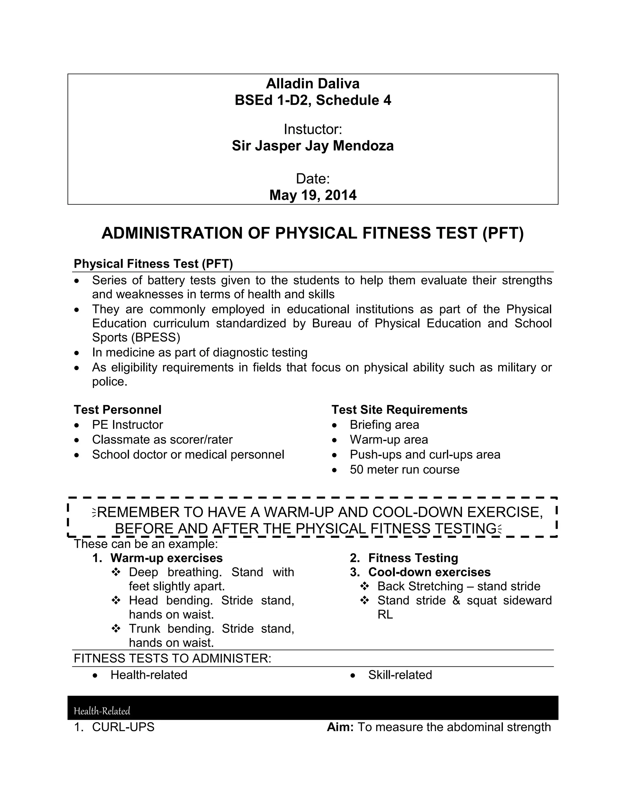 Written report | DOCX