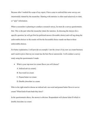 Written report slanting | PDF