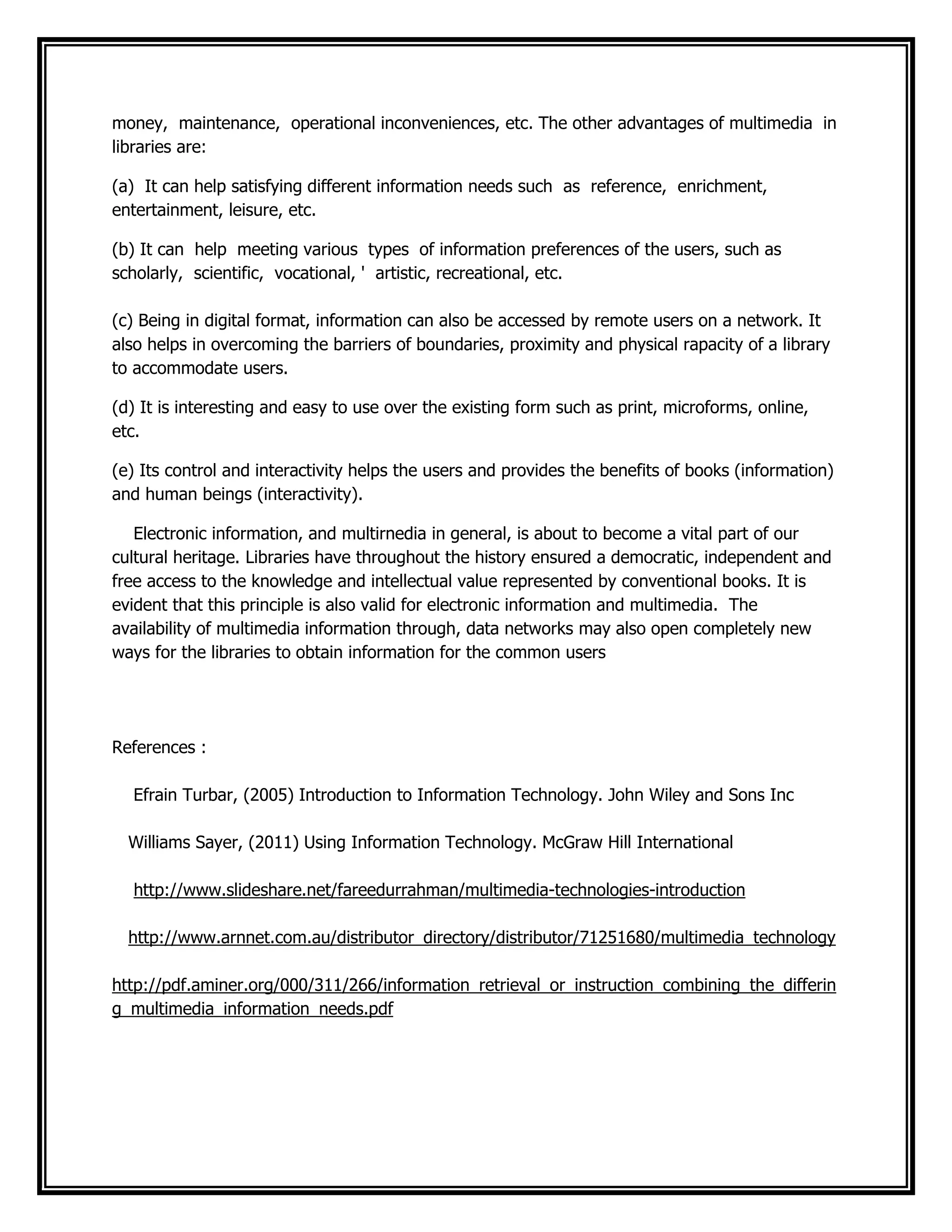 Multimedia Technologies | DOCX