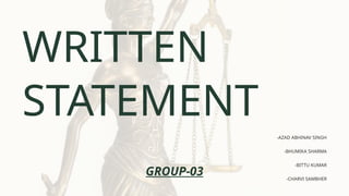 WRITTEN STATEMENT code of civil procedure, drafting subject | PPT