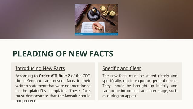 WRITTEN STATEMENT code of civil procedure, drafting subject | PPT