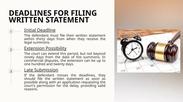 WRITTEN STATEMENT code of civil procedure, drafting subject | PPT