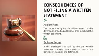 WRITTEN STATEMENT code of civil procedure, drafting subject | PPTX