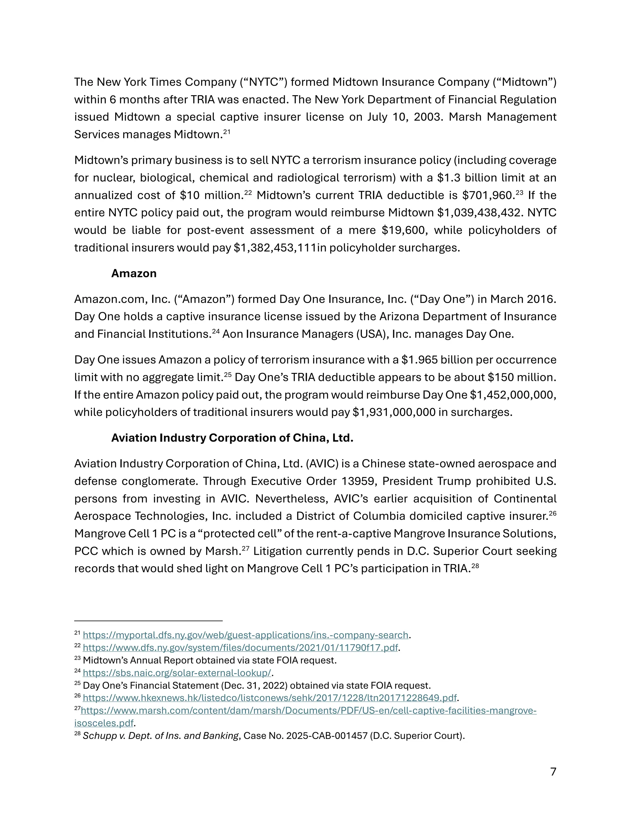 TRIA Renewal 2027: Testimony of Jason Schupp | PDF