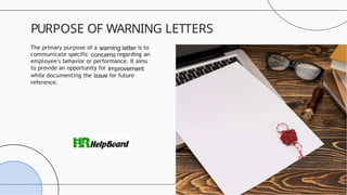 Written Warning, Warning Letter Template | PPTX