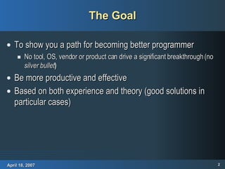 Writting Better Software | PPT