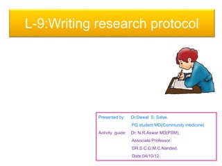 Research protocol writting | PPTX