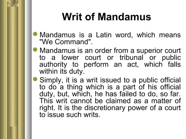 Writ..... types of writ | PPT