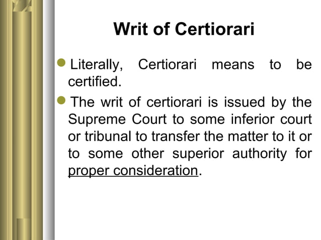 Writ..... types of writ | PPT