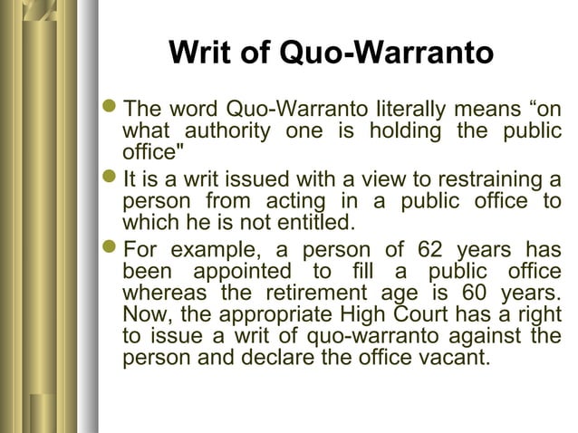 Writ..... types of writ | PPT