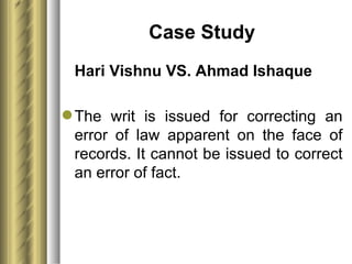 Writ – types of writ | PPT