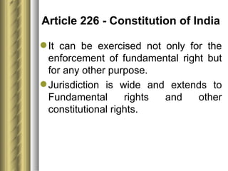 Writ – types of writ | PPT