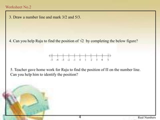 MATHEMATICS WORKBOOK FOR THE UNIT "REAL NUMBERS" | PPSX