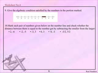 MATHEMATICS WORKBOOK FOR THE UNIT "REAL NUMBERS" | PPSX