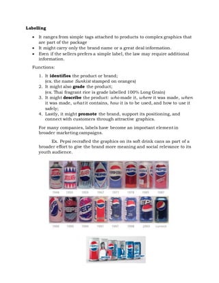 Written Report on Product: Labeling | DOCX
