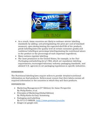 Written Report on Product: Labeling | DOCX