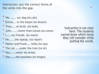 Wrong instructions | PPT