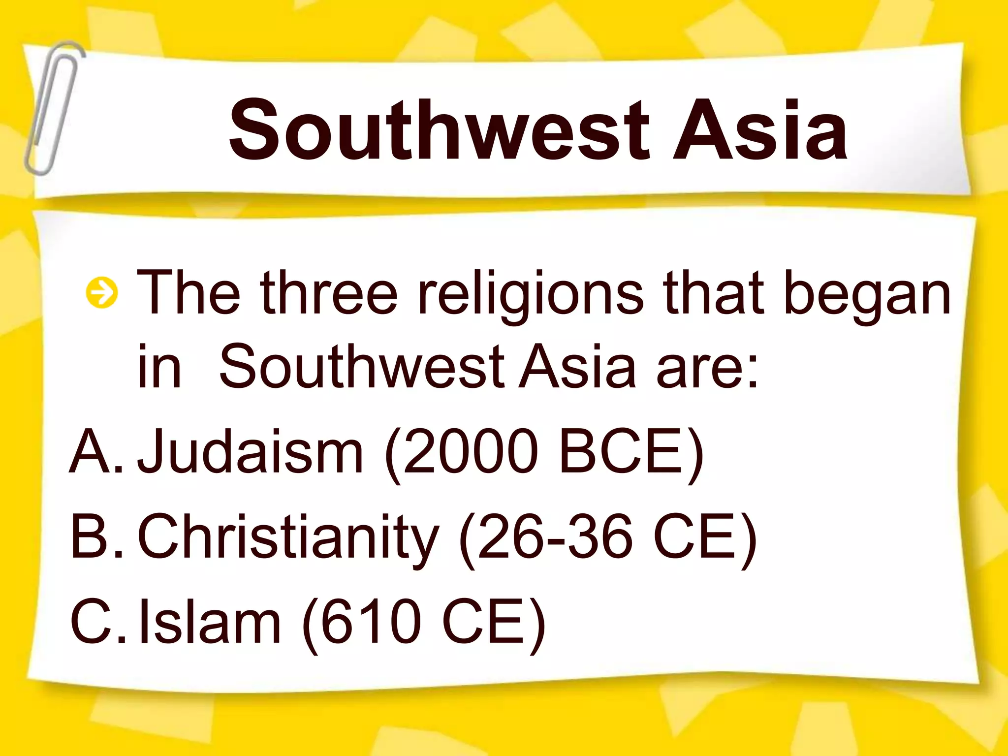World Religions Origin | PPTX