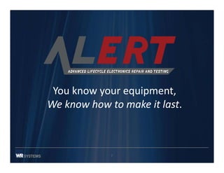 WR Systems Overview and Alert Service | PPT