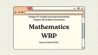 Mathematics Graphs in practical Situations and Graphs of Functions | PPT