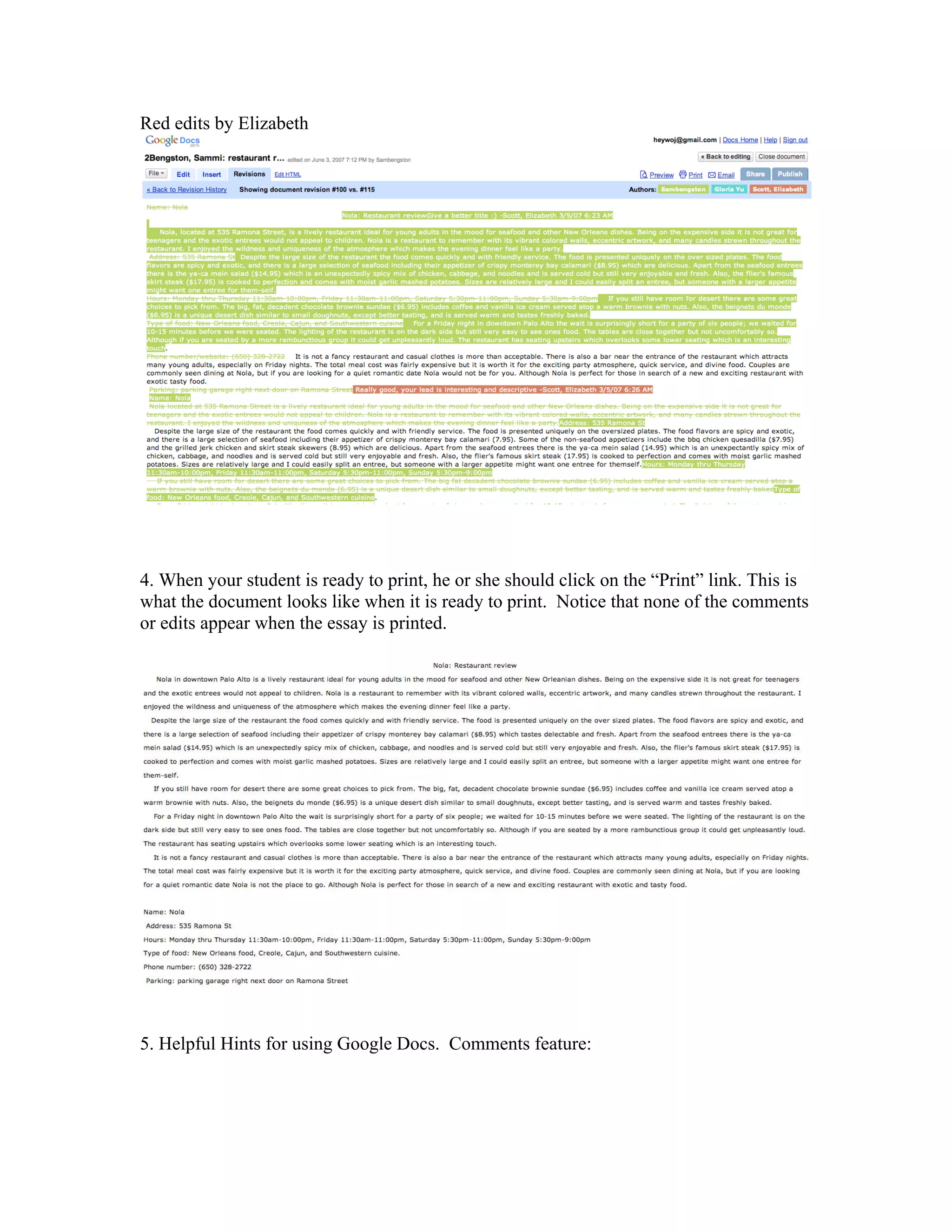 Revising in Google Docs | PDF