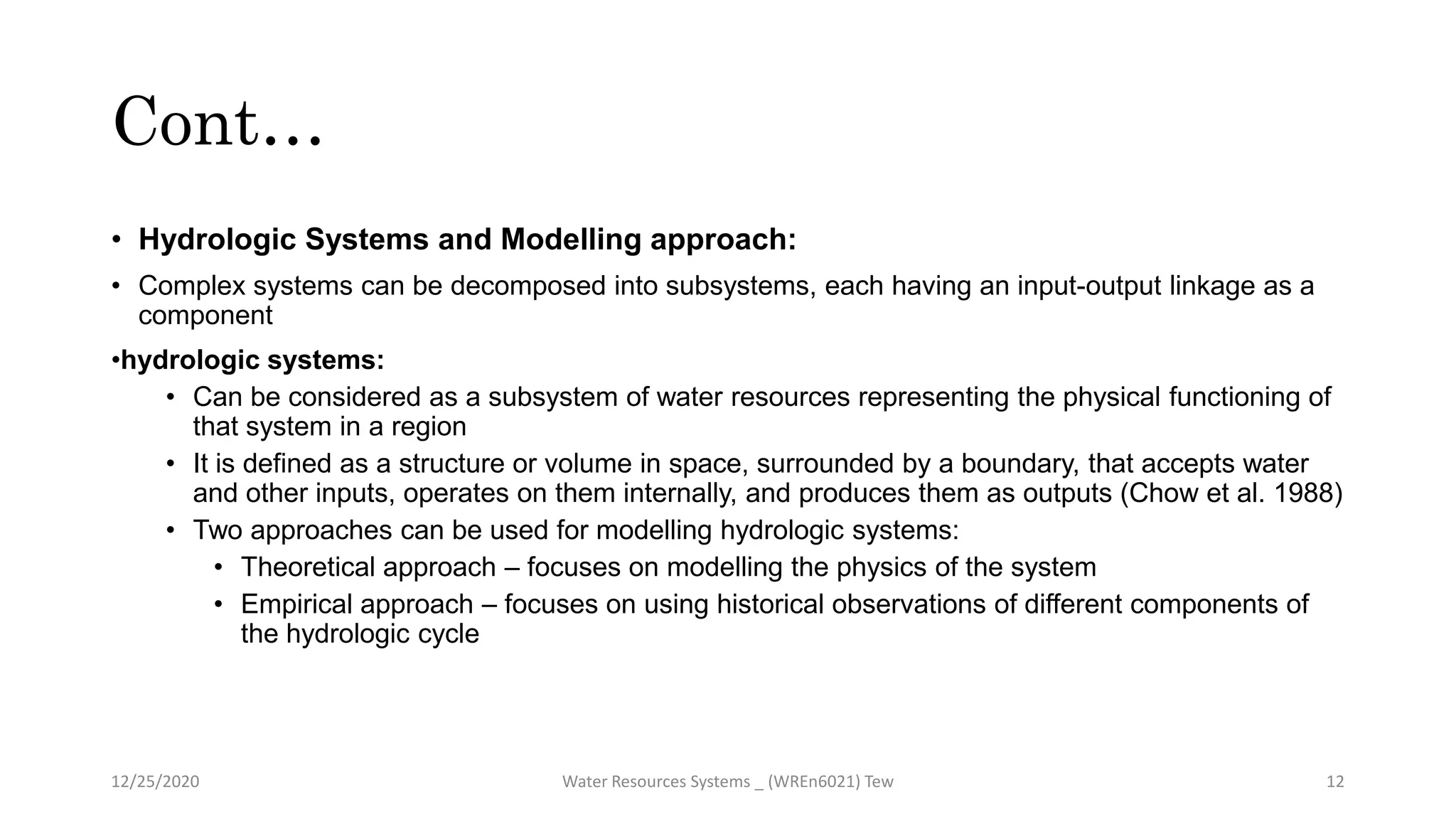 Water Resources System: Planning and Managment | PDF