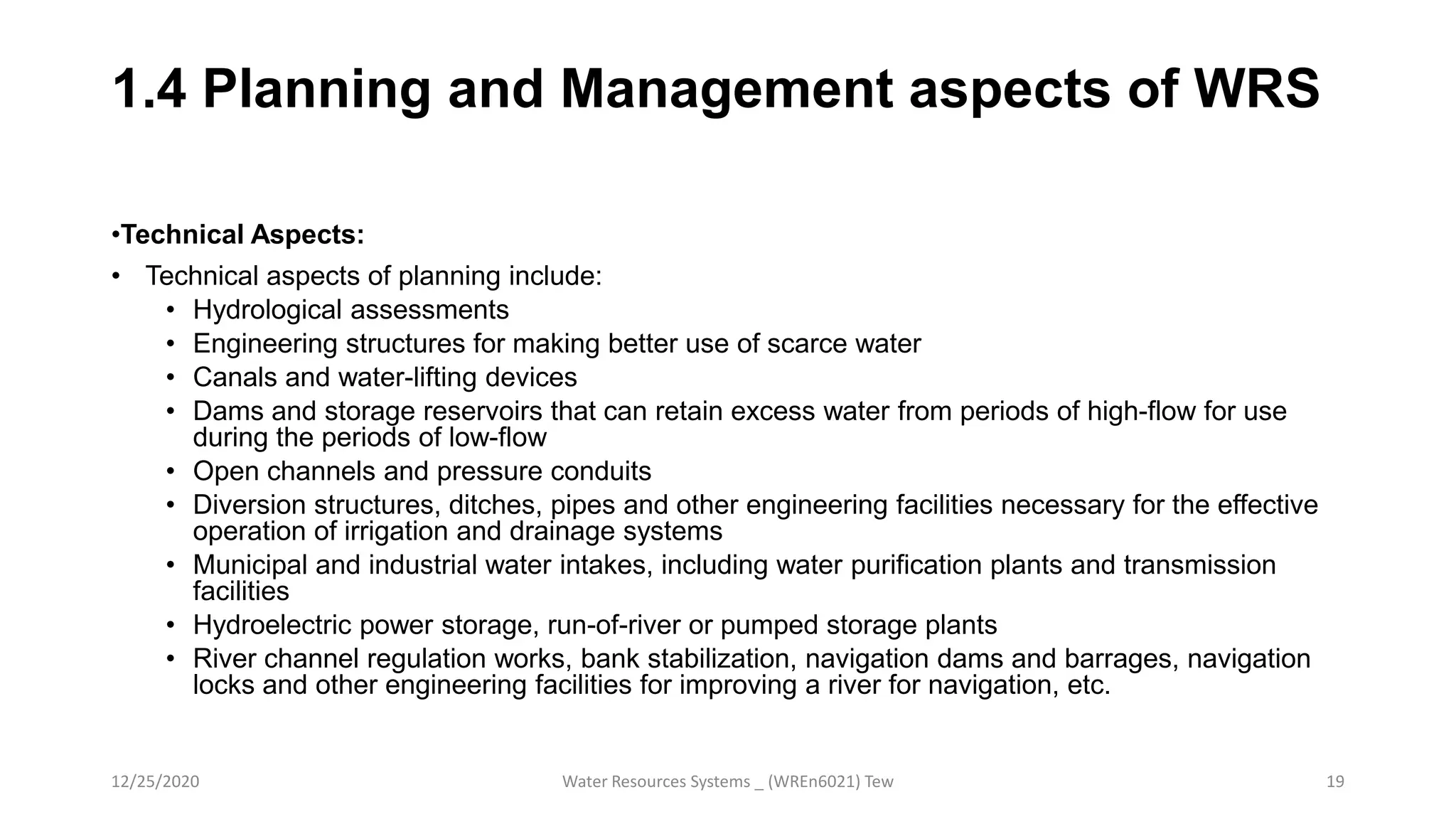Water Resources System: Planning and Managment | PDF