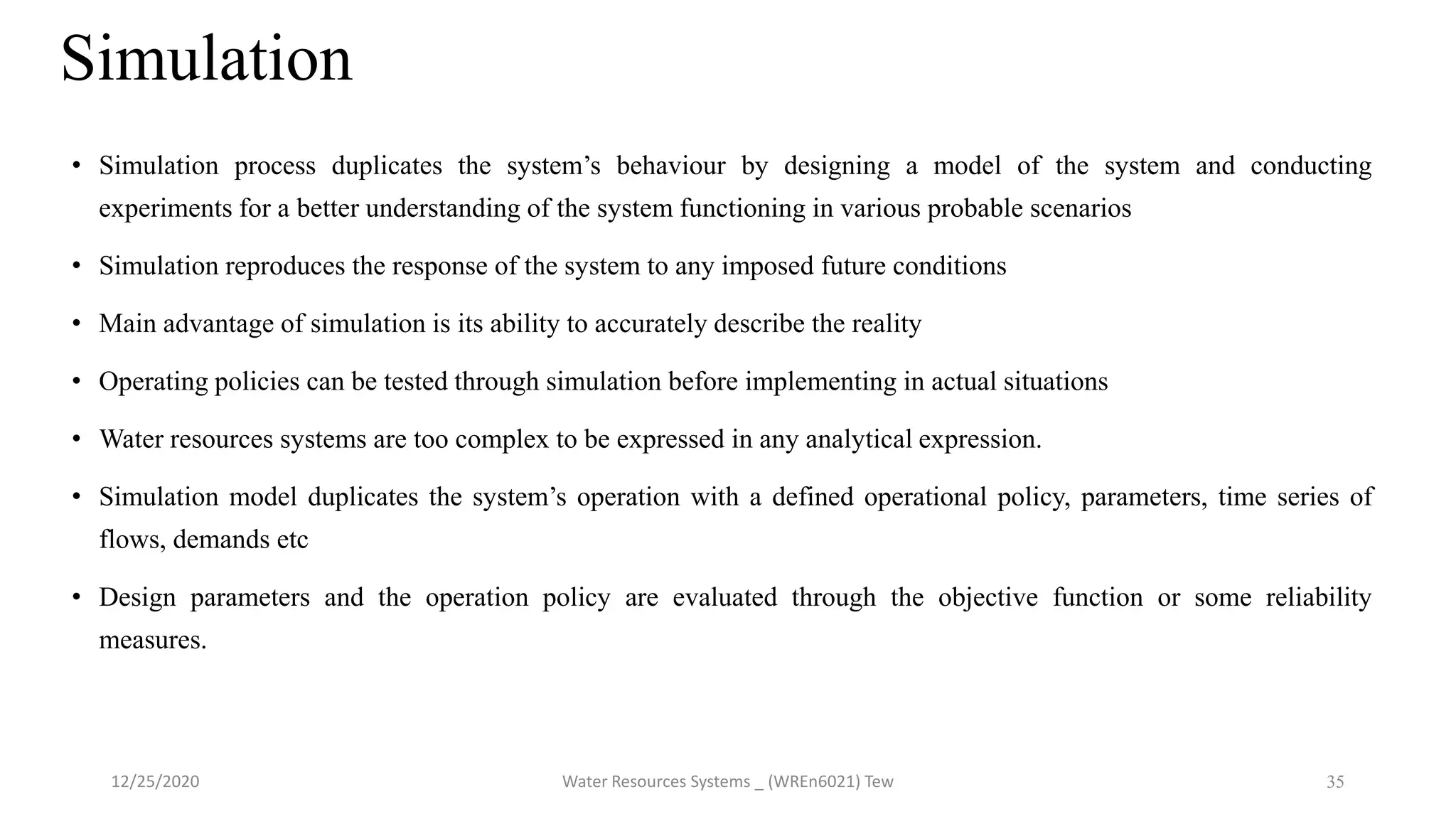 Water Resources System: Planning and Managment | PDF
