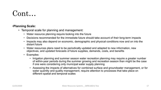 Water Resources System: Planning and Managment | PDF | Environmental ...