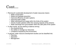 Water Resources System: Planning and Managment | PDF