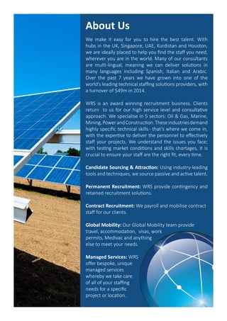 WRS - Capability Statement | PDF | Resume Writing and Advice | Job Search