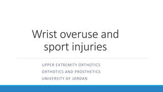 Wrist joint overuse and sport injuries | PDF