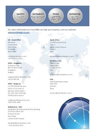 WRS Marine Crew Management Brochure | PDF