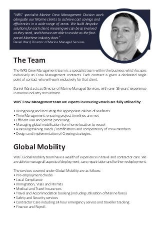 WRS Marine Crew Management Brochure | PDF