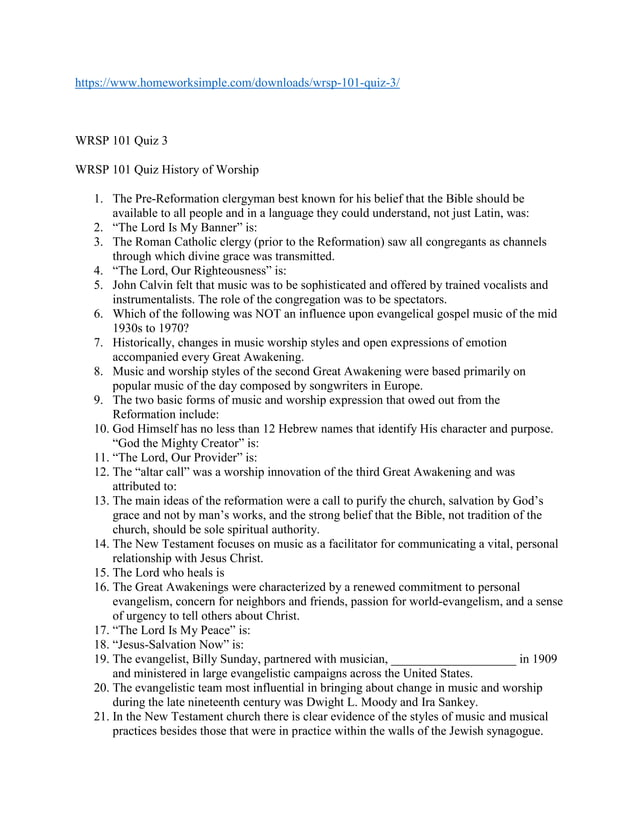 WRSP 101 Quiz 3 Liberty Homeworksimple.com.docx